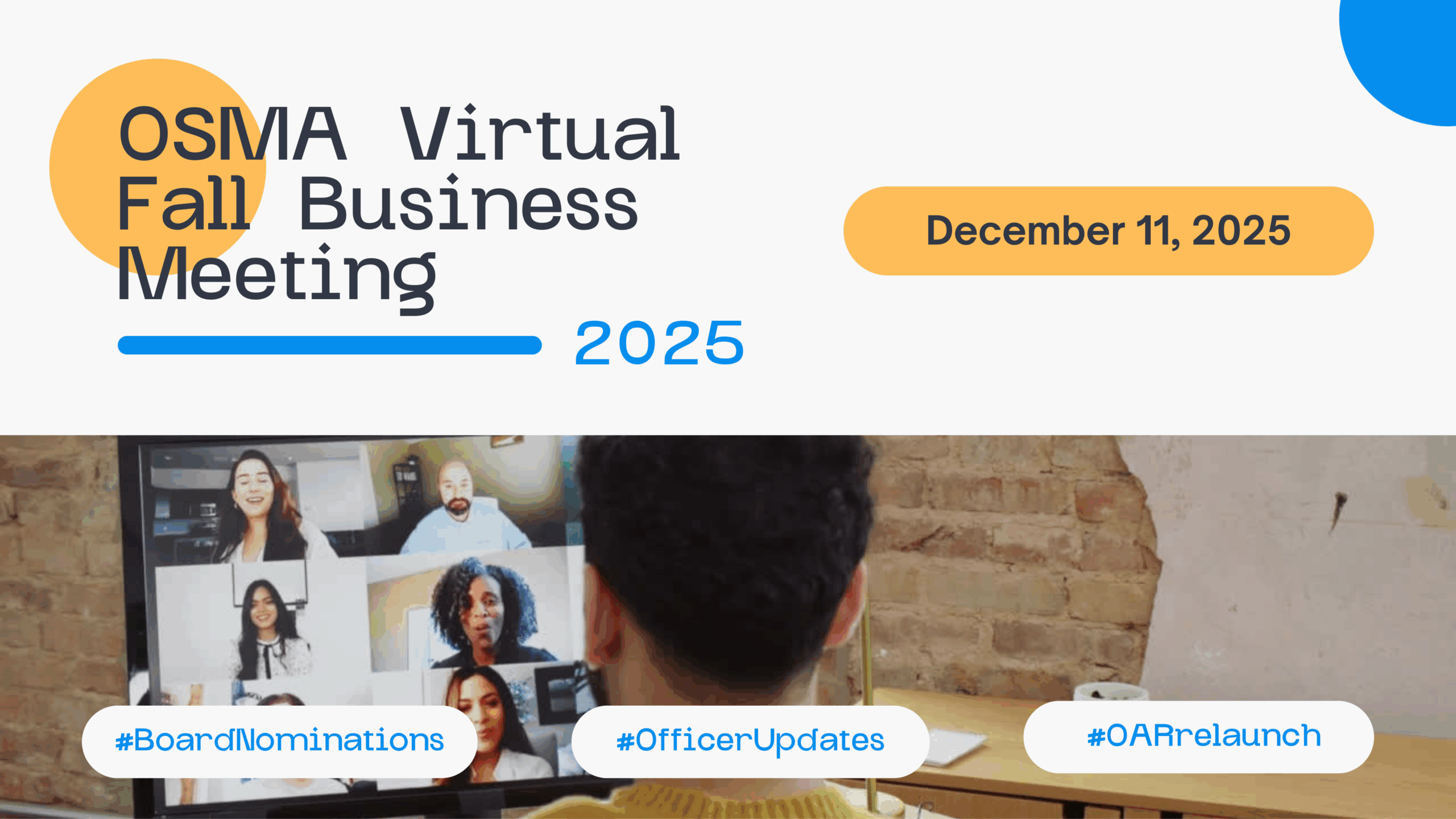 OSMA Virtual Business Meeting | OSMA
